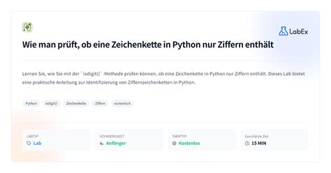Wie Man Prüft Ob Eine Zeichenkette In Python Nur Ziffern Enthält Labex