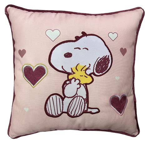 Peanuts Snoopy And Woodstock Sweet Cuddle Decorative Throw Pillow