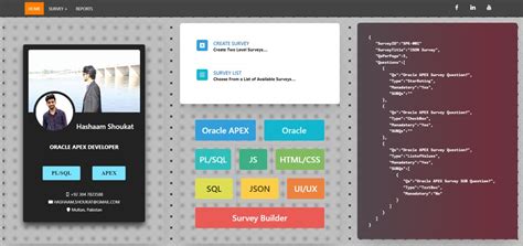 hashaam shoukat on linkedin surveybuilder oracle apex oracleapex