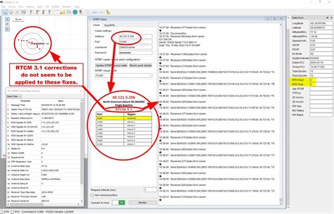 LC H AA Connection To RTCM Base Does Not Update Lat Lon Values To Cm Accuracy GNSS