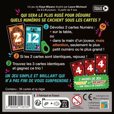 Trio Jeu De Cartes Et De D Duction Acheter Sur Espritjeu Com