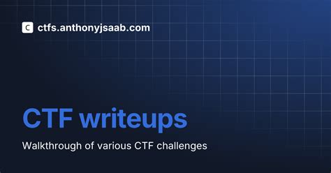 Ctf Writeups
