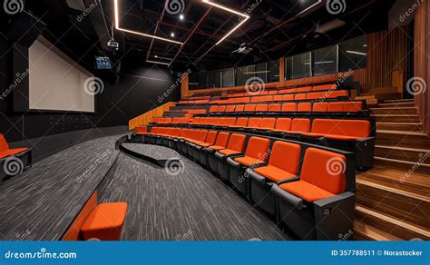 A Contemporary Classroom With Modular Seating And Interactive Digital Stock Image Image Of