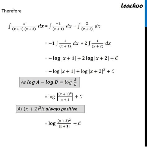 ex 7 5 1 integrate x x 1 x 2 chapter 7 ex 7 5
