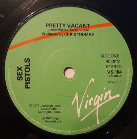 Sex Pistols Pretty Vacant 1978 Green Red Labels Vinyl Discogs