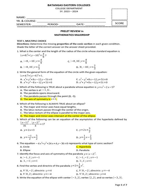 Pre Let Review Pdf Asymptote Mathematical Analysis