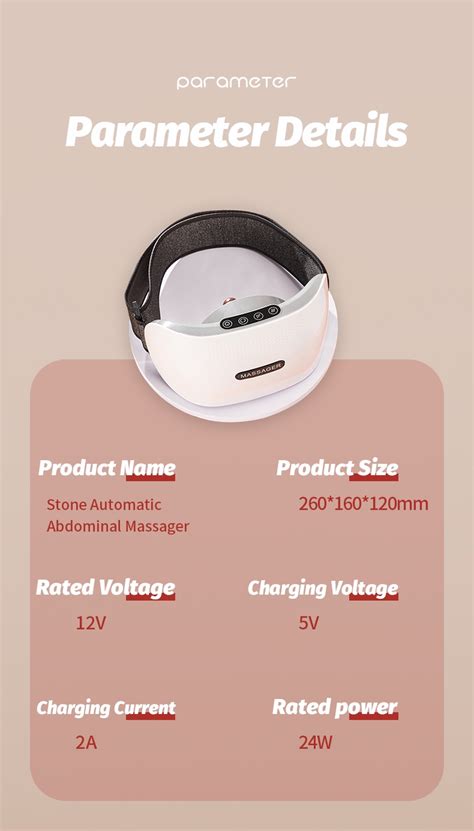 Jinkairui Belly Massage Machine Abdominal Massager Stone Needle Waist