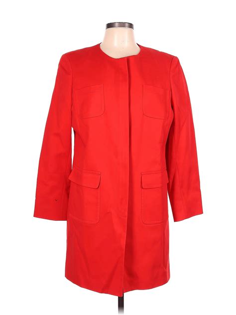 Jones New York Collection Solid Red Jacket Size L 73 Off Thredup