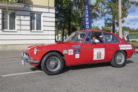 British Car Mgb Gt On A Sunny Day Side View Editorial Image Image Of