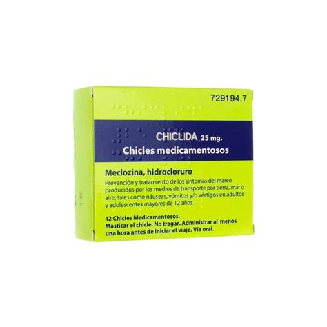 Chiclida 25 Mg 12 Chicles Okfarmaes