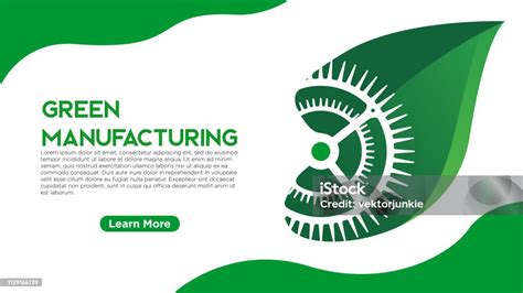 그린 개념 간단한 Greeen 잎 기어 휠 부정적인 공간 활기찬 녹색 및 흰색 배경을 긴 그림자 프레 젠 테이 션 및 웹 배너 그림에 대 한 완벽 한 제조 제조에 대한 스톡