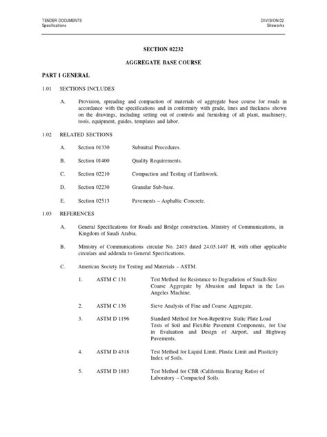 Aggregate Base Course Sample Of Specification Pdf Aggregate Base Course Sample Of Specification Pdf