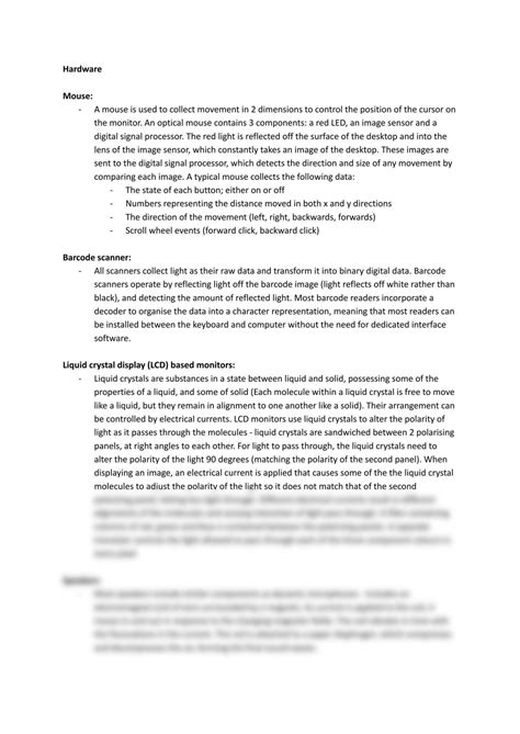 Software Design And Development Notes Hardware Software Design And Development Year 11 Hsc