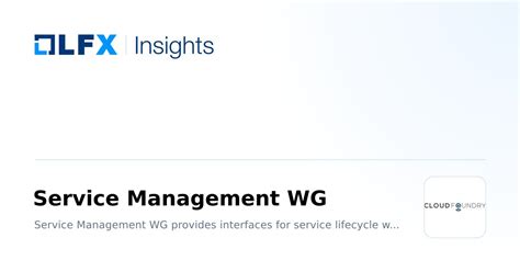 Service Management Wg Insights Lfx Insights