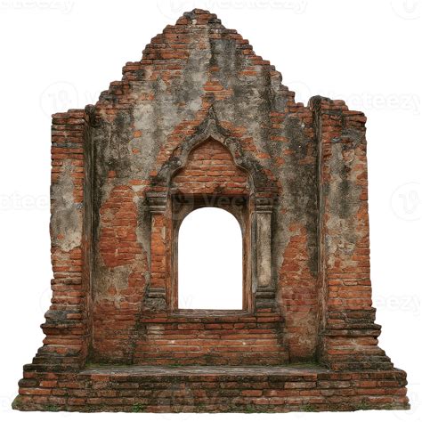 Ancient Thai Palace Wall With Arch Window Historical Architecture