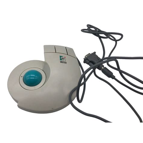Logitech Computers Laptops And Parts Vintage Logitech Trackman Stationary Mouse Tcc29f Serial