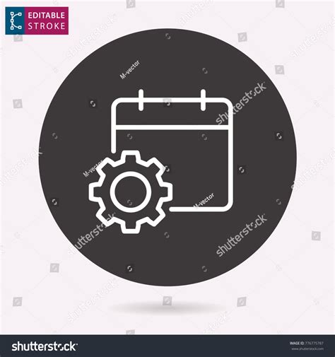 Settings Outline Icon Editable Stroke Vector Stock Vector Royalty Free 776775787 Shutterstock