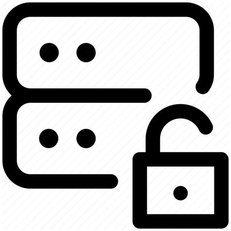 Data Database Server Network Storage Private Secure Icon