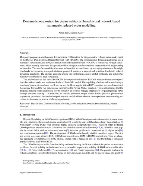 Pdf Domain Decomposition For Physics Data Combined Neural Network