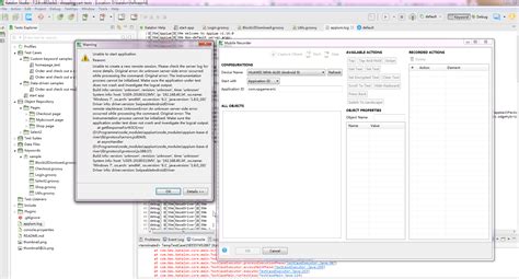 Unable To Start Application On This Deviceunable To Create A New