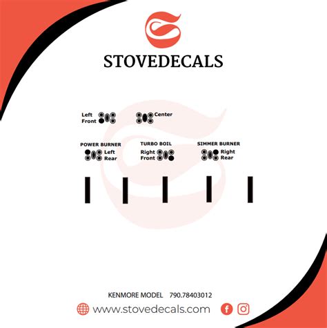 79078403011 Kenmore Range Stove Decals 79078403011 Kenmore Range Stove Decals