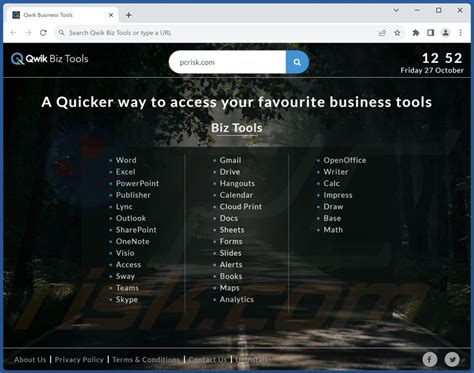 Qwik Biz Tools Browser Hijacker Simple Removal Instructions Search