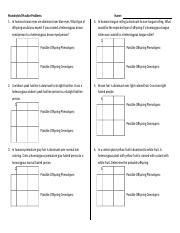 Monohybrid Practice Problems In Genetics Course Hero