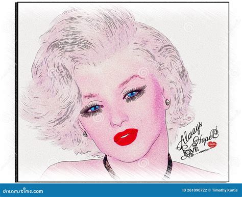 Marilyn Monroe An Original Digital Art Version Editorial Image