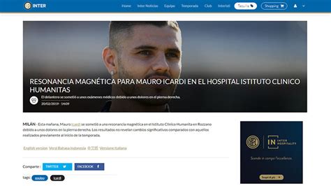 El Comunicado Que Subió La Tensión Entre Inter Y Mauro Icardi Y Que Puso Bajo Sospecha Su Lesión