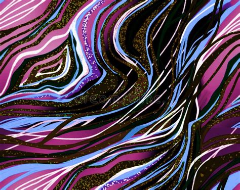 Light Multicolor Pattern With Curves Bright Sample With Colorful Bent Lines Shapes Template