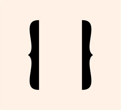 Curly Braces Punctuation Mark Black Icon Vintage Brackets Symbol For Typing Or Typography