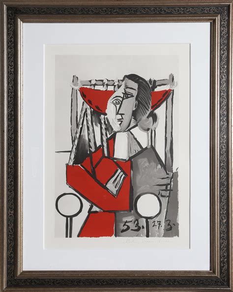 Femme Assise Cubist Lithograph By Pablo Picasso For Sale At 1stdibs
