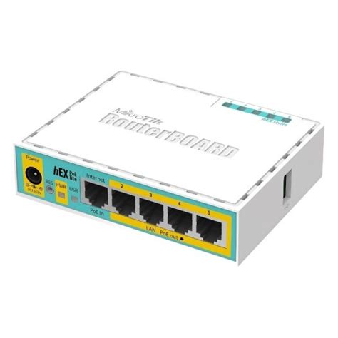 Mikrotik Hex Poe Lite 4 Puertos Rj 45 10 100 Precio Guatemala Kemik