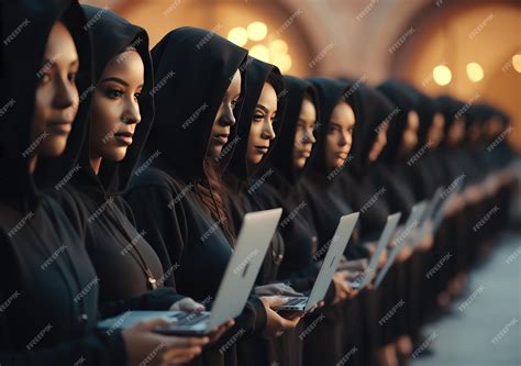 Premium Ai Image Hacker In Black Hoodie Working On Laptop In The Dark