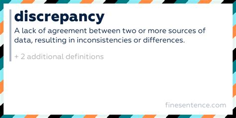Discrepancy Meaning Definitions Translation And Examples