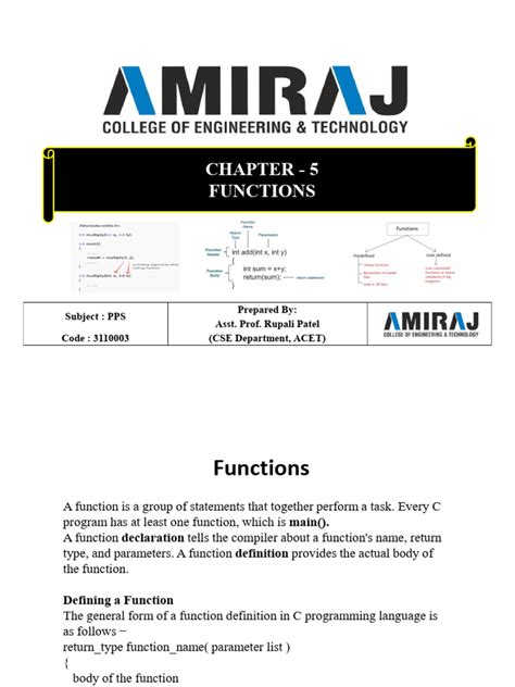 Chapter 5 Functions Pdf Parameter Computer Programming Macro Computer Science