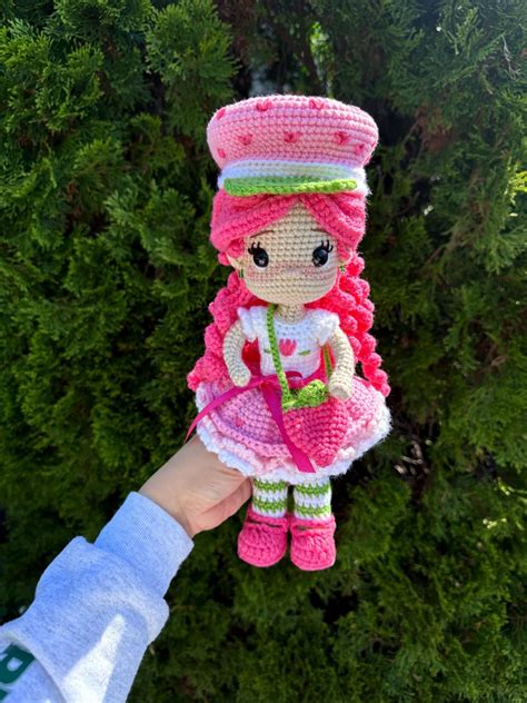 Strawberry Shortcake Crochet Doll Rosita Fresita Amigurumi Etsy