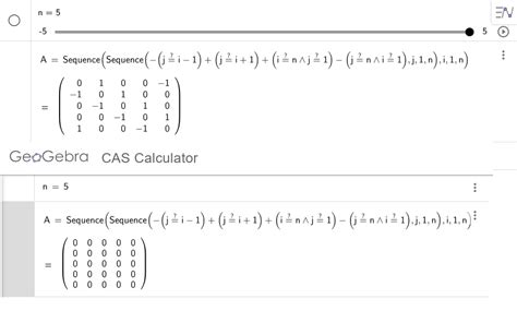Cas App Matrix Problem R Geogebra