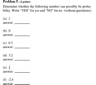 Solved Problem 5 2 Points Determine Whether The Following Chegg Com