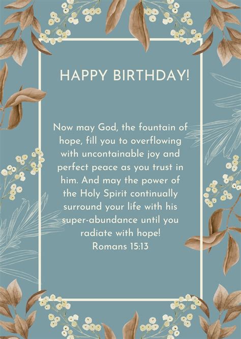 Bible Verse Birthday Wishes Card Etsy