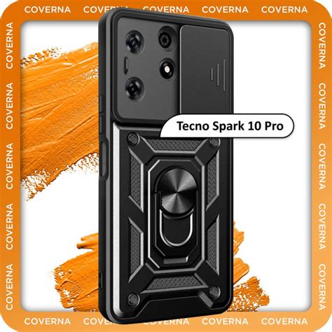 Чехол противоударный бронированный на Tecno Spark 10 Pro для Техно Спарк 10 про с защитной