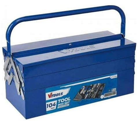 Vtools 104pc Toolbox Set Allen Key Plier Pneumatic Screw Driver