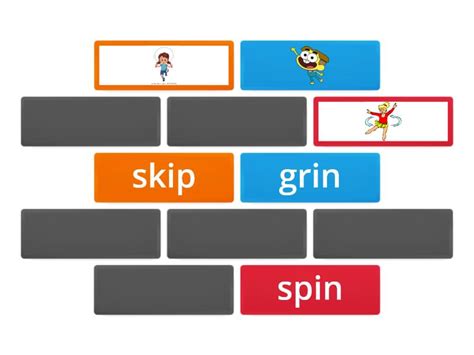 Initial Consonant Blends Review Matching Pairs