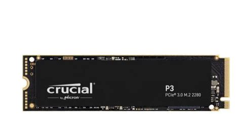Crucial P3 1tb Pcie Internal Ssd M2 2280 Form Factor 3500 Mbs Sequ