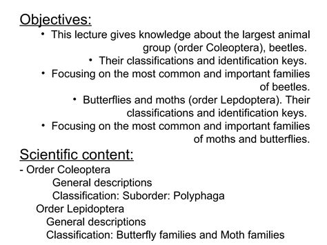 Insect Classification Lab22 Ppt