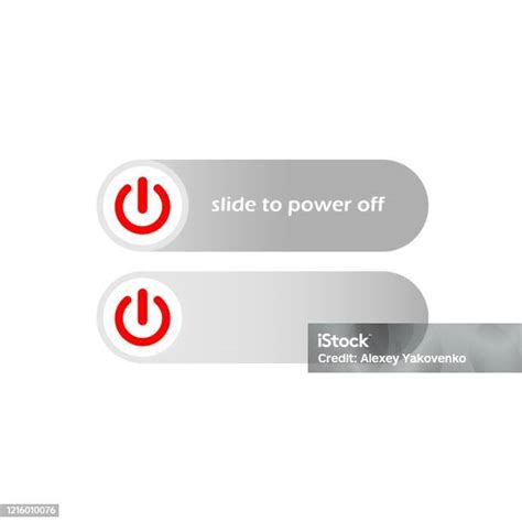 빨간색 회색 꺼기 또는 둥근 버튼으로 전환 단추를 전환합니다 전원 스위치 아이콘입니다 버튼 기호는 고립 된 흰색 배경에 현대적인 색상 디자인 개념에 기호 Eps 10 벡터