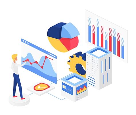 Premium Vector Big Data Visualization Process Displaying Information