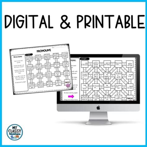 English Language Pronoun Self Checking Activity Maze By Myclassyadventures