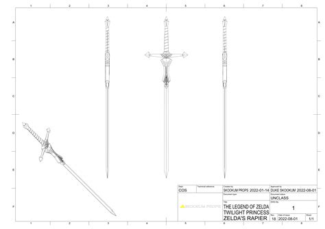 Zeldas Rapier 3d Model For Cosplay Prop Inspired By The Legend Of