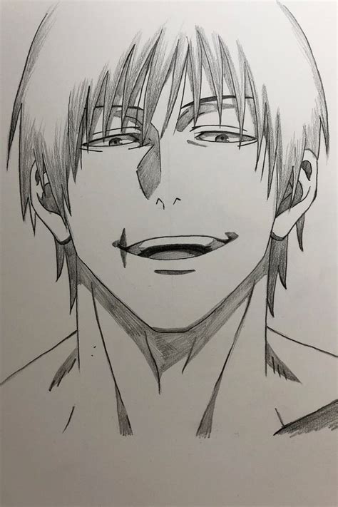 Draw Toji Fushiguro From Jujutsu Kaisen Skizzen Zeichnen Gesichter